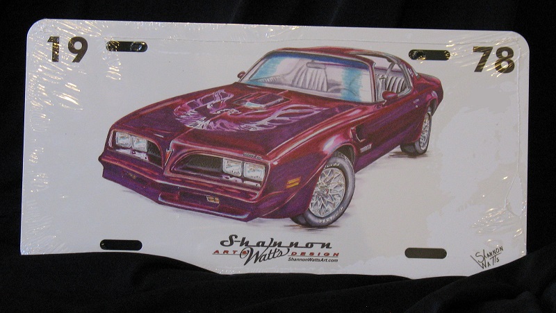 1978 Trans Am License Plate | Shannon Watts Art & Design